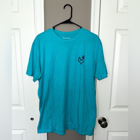 Browning | Tops | Browning Turquoise Graphic Tshirt | Poshmark